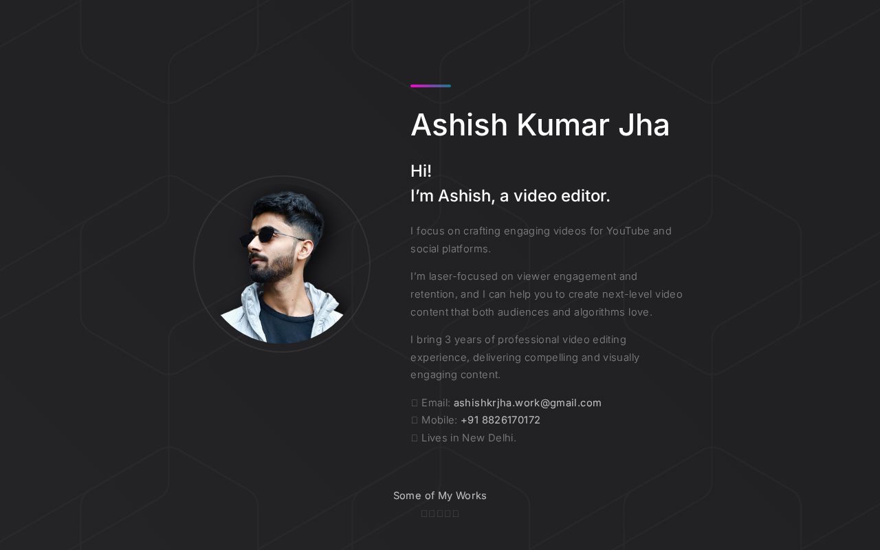 Ashish - Video Editor